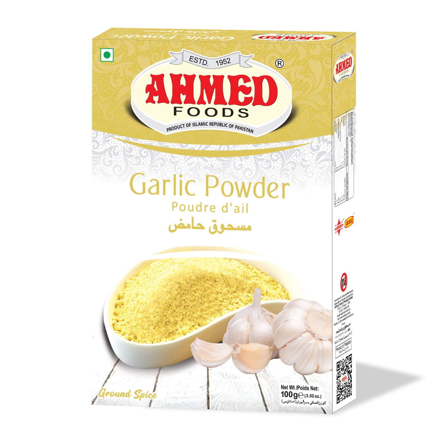AHMED GARLIC POWDER 100gr - Emaan Halal Food